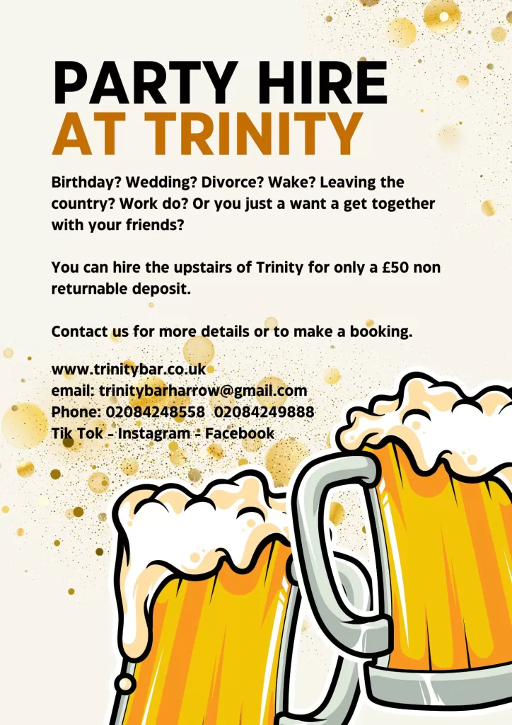 Private Party Booking at Trinity - Trinity Bar